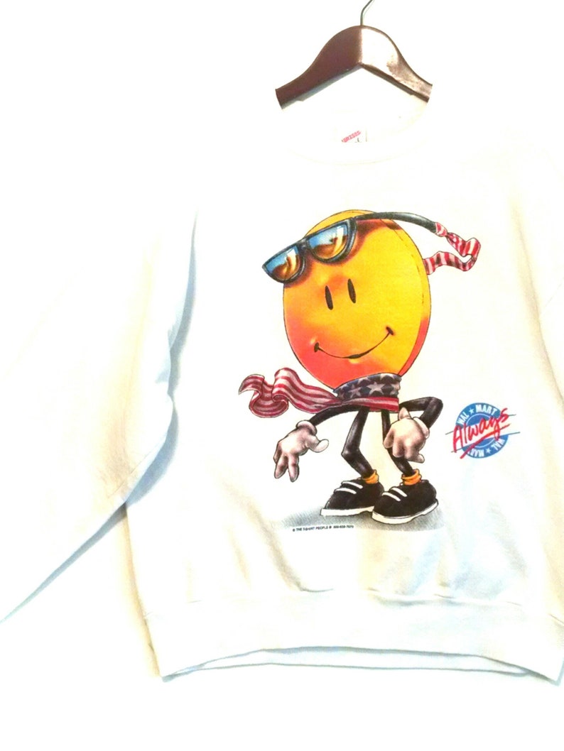 Vintage 1990s Walmart Smiley Face Jumper Sweatshirt - Etsy