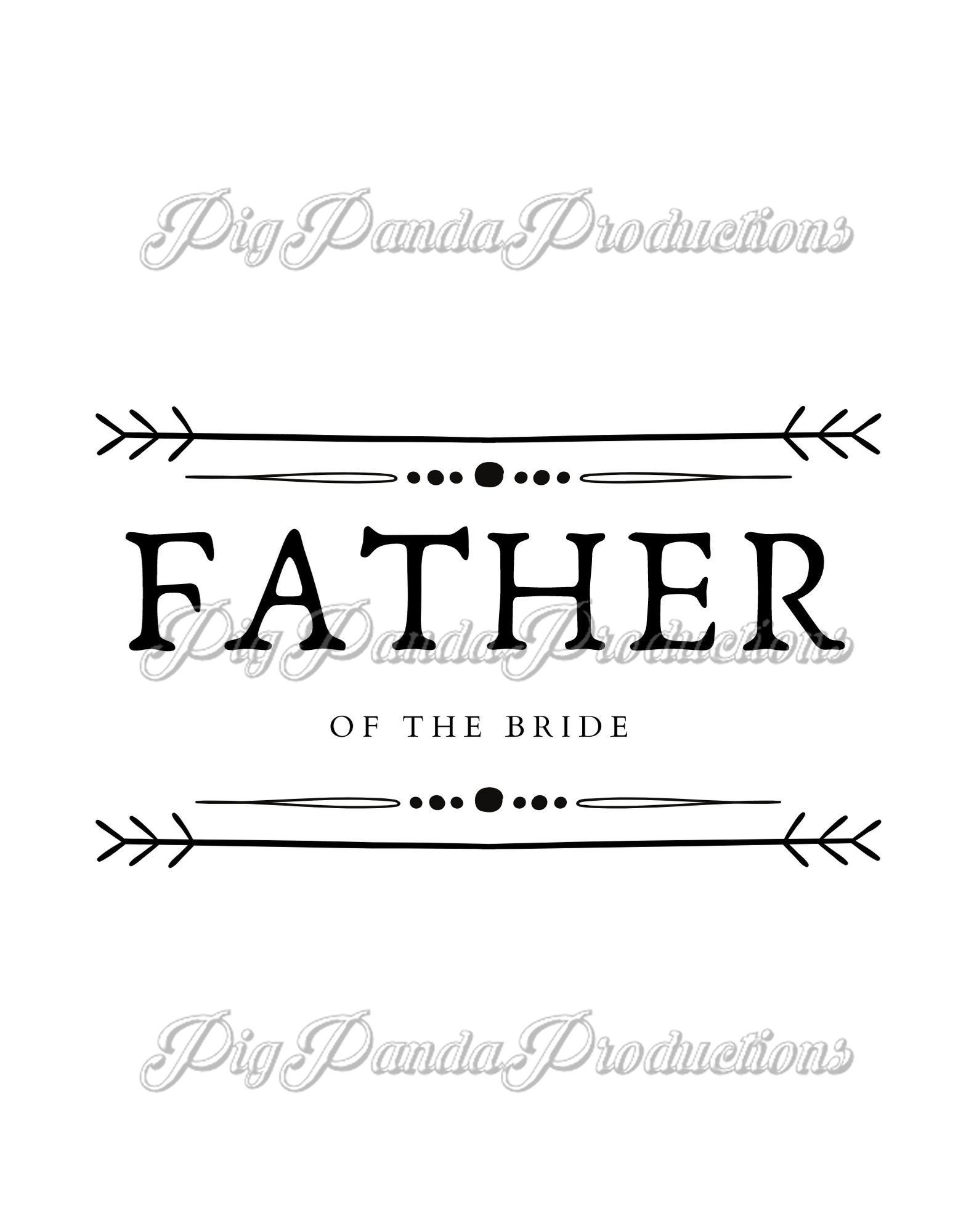 FATHER of the Bride Digital Download Instant Download - Etsy