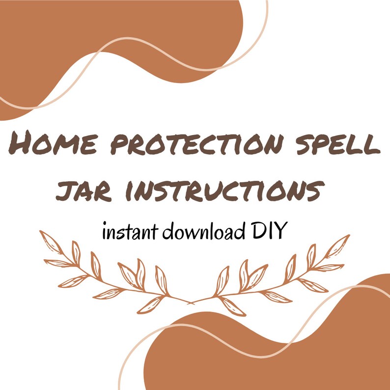 Home Protection Spell Jar Instructions -- INSTANT DOWNLOAD - Etsy
