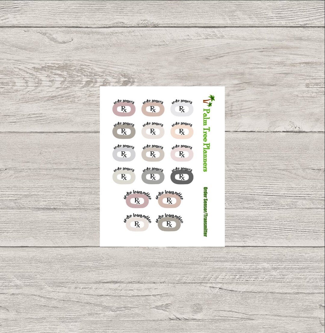 Dexcom CGM Sensor Transmitter Planner Stickers Order Pick up ...