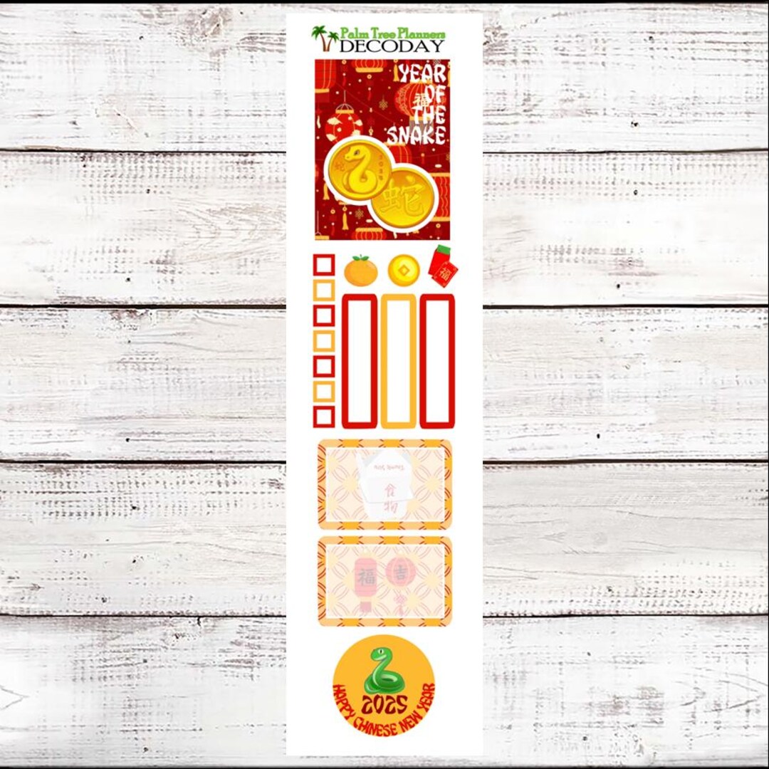 2025 Chinese New Year Snake Planner Stickers Classic and A5 - Etsy