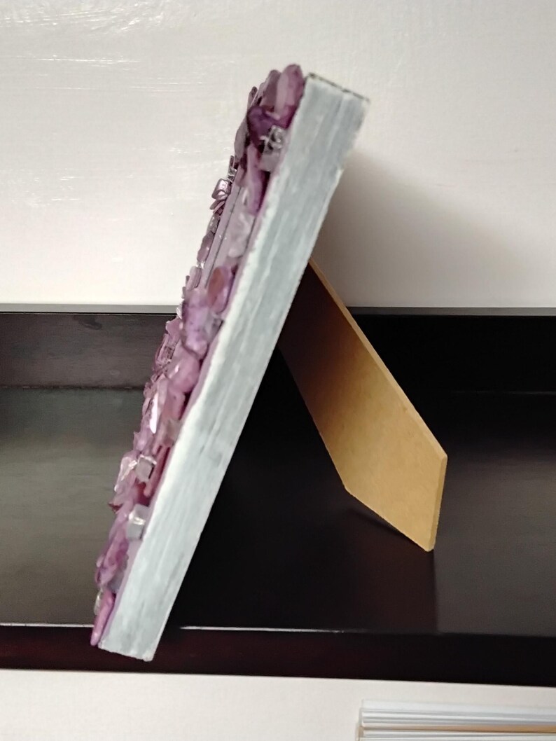 Purple Lavender-stained Abalone Shell and Mirror Vertical or Horizontal ...