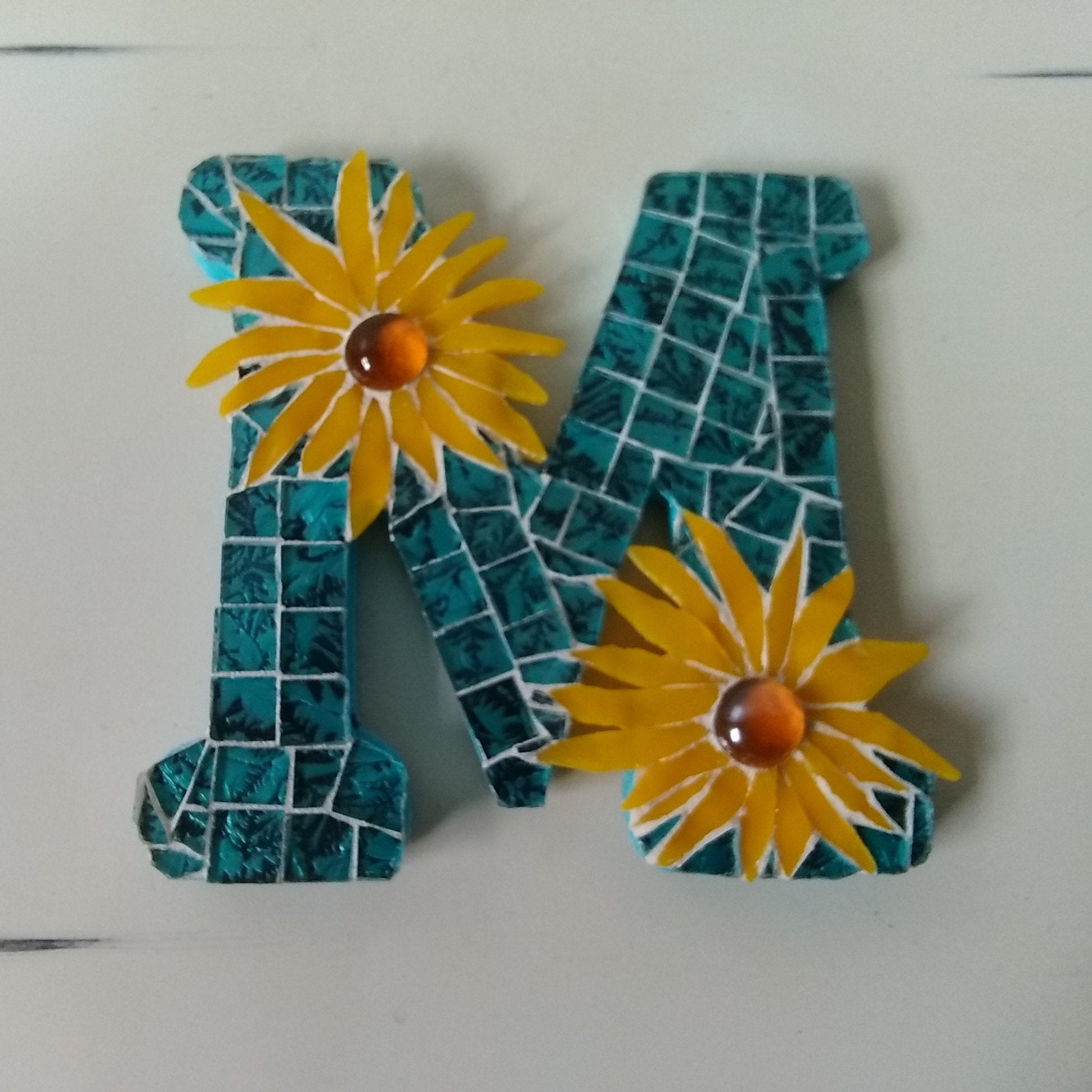 Mosaic Stained Glass and Blue Van Gogh Glass Hanging or Standing ...
