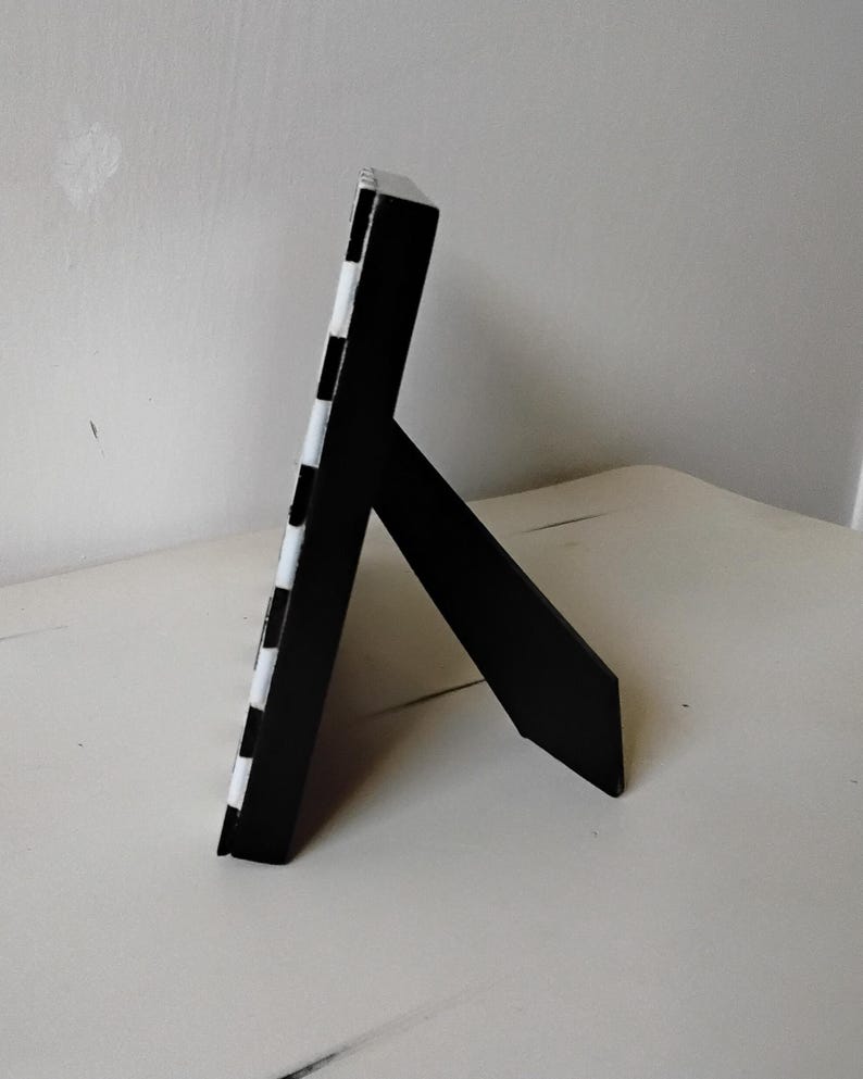 Mosaic Checkered/checkerboard Black and White Stained Glass 4 X 6 Inch ...