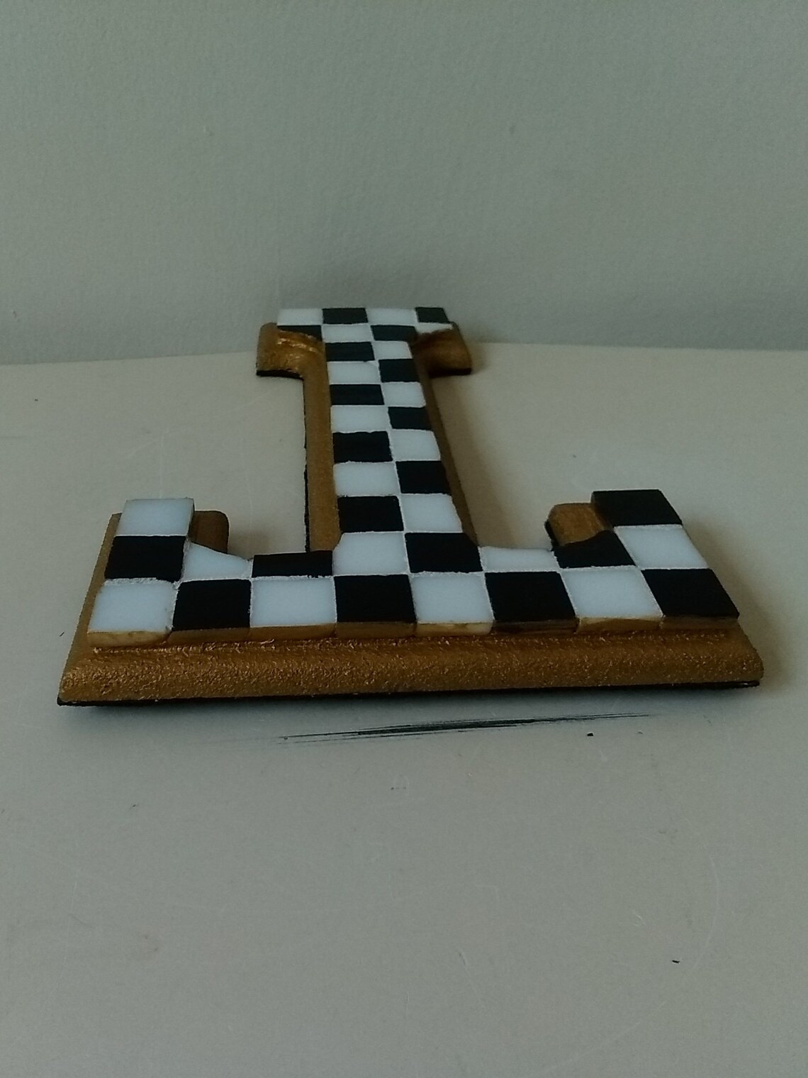 Mosaic Checkerboard Black and White Stained Glass Tile - Etsy