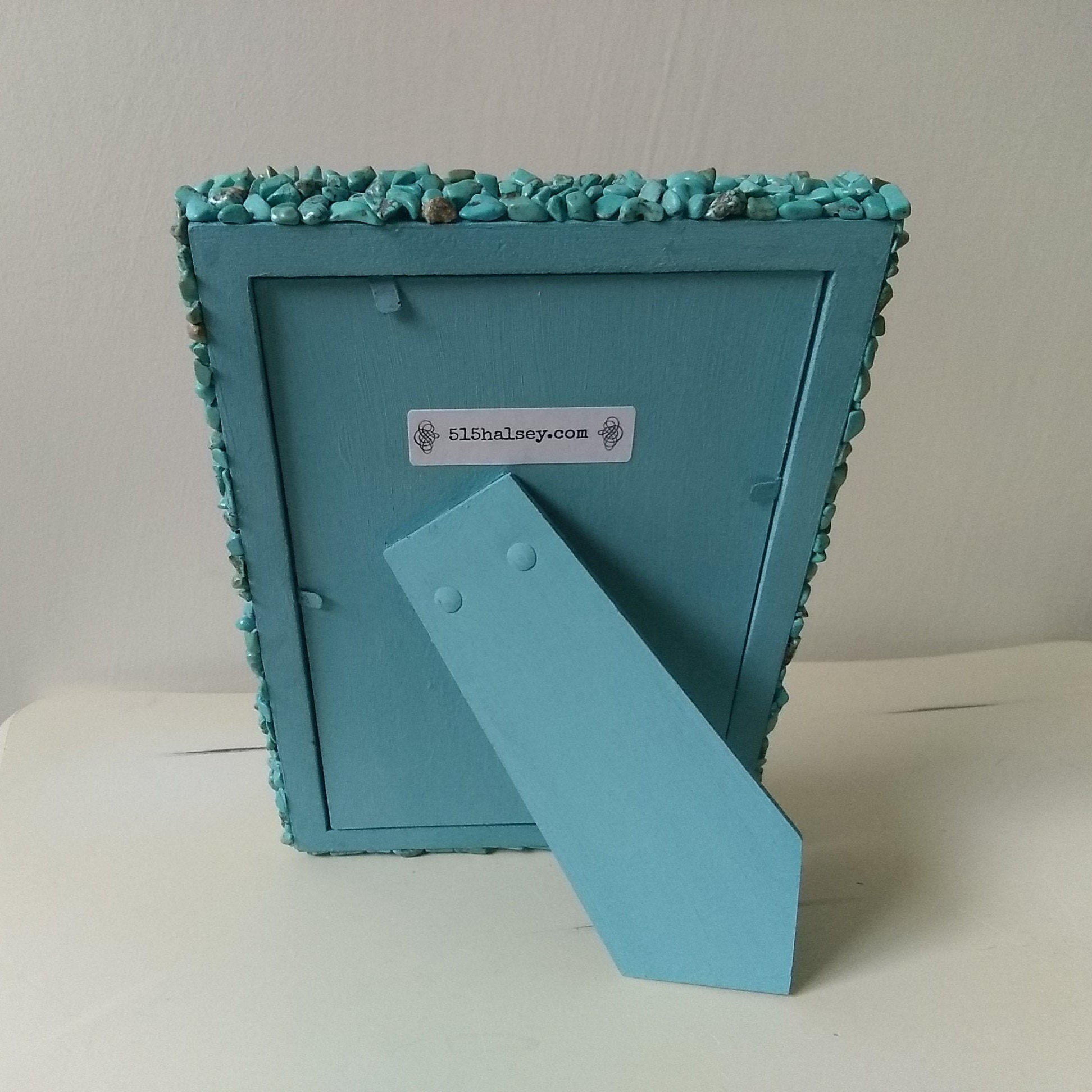 Turquoise Stone Encrusted 4 x 6 Standing or Hanging, Horizontal or ...