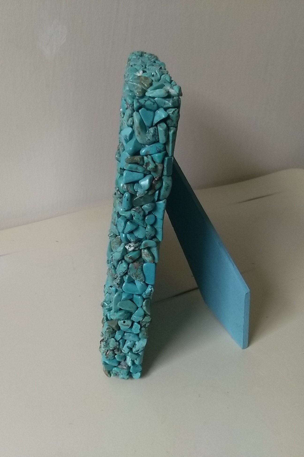 Turquoise Stone Encrusted 4 x 6 Standing or Hanging, Horizontal or ...