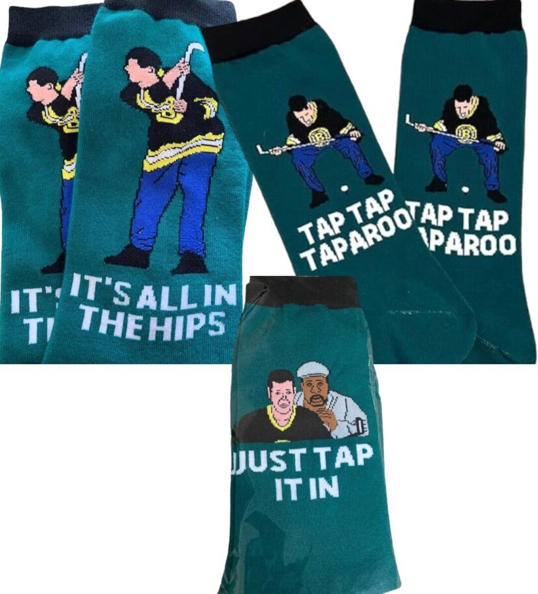 Happy Gilmore Golf Dress Socks 3 Pairs Just Tap It in It's - Etsy