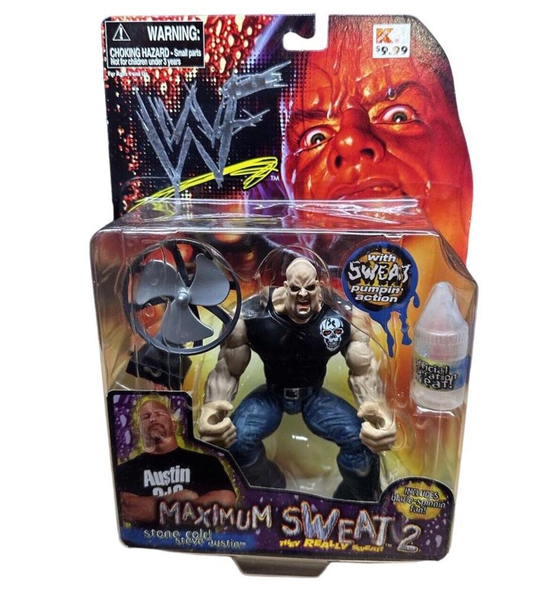 Vintage WWF Stone Cold Steve Austin Maximum Sweat Series 2 Figure Jakks ...