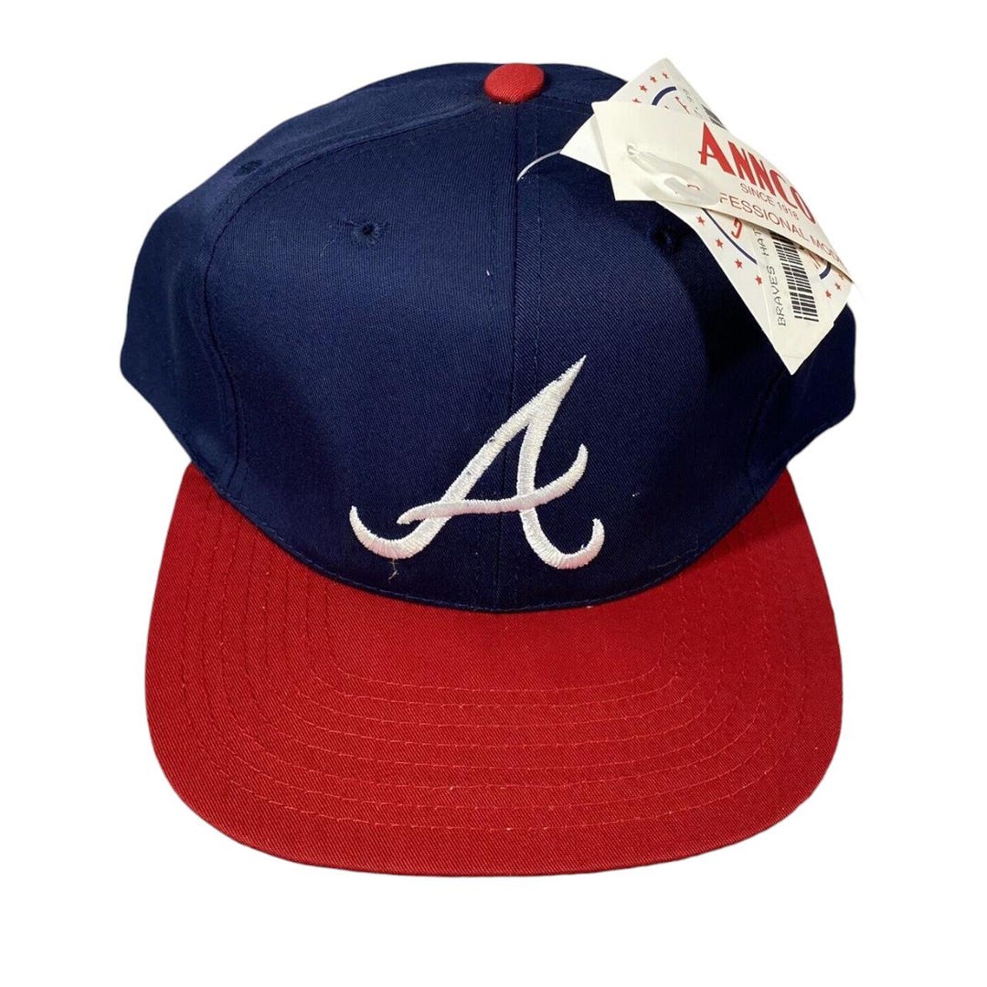 Vintage MLB Atlanta Braves Snapback Hat Cap Adjustable ANNCO New With ...