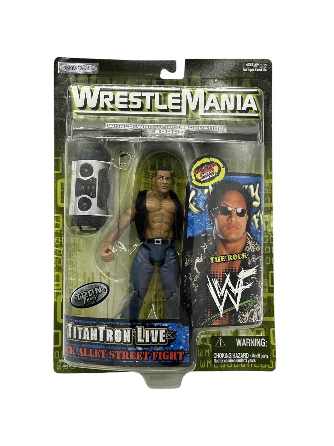 Vintage WWF the Rock Wrestlemania 2000 Titatron Live Back Alley Street ...