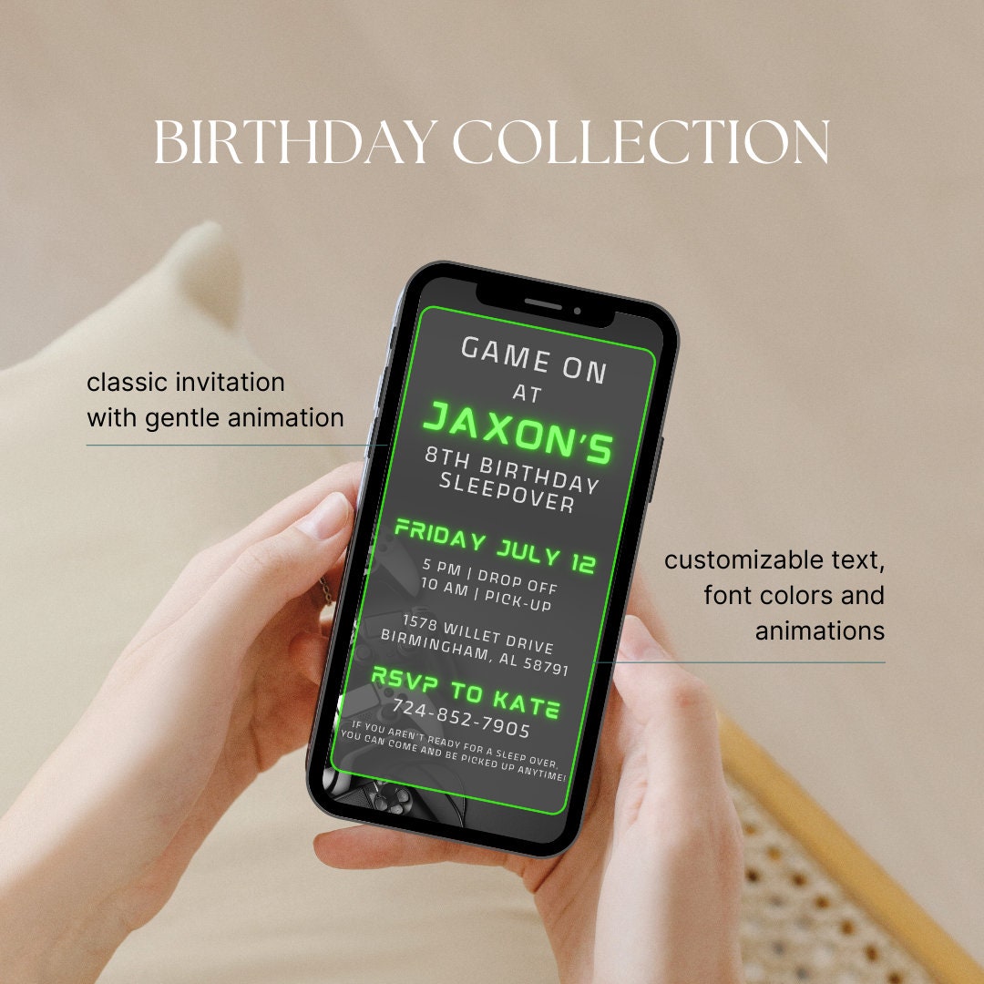 Video Game Birthday Party Invitations | Digital & Printable Gamer Party ...