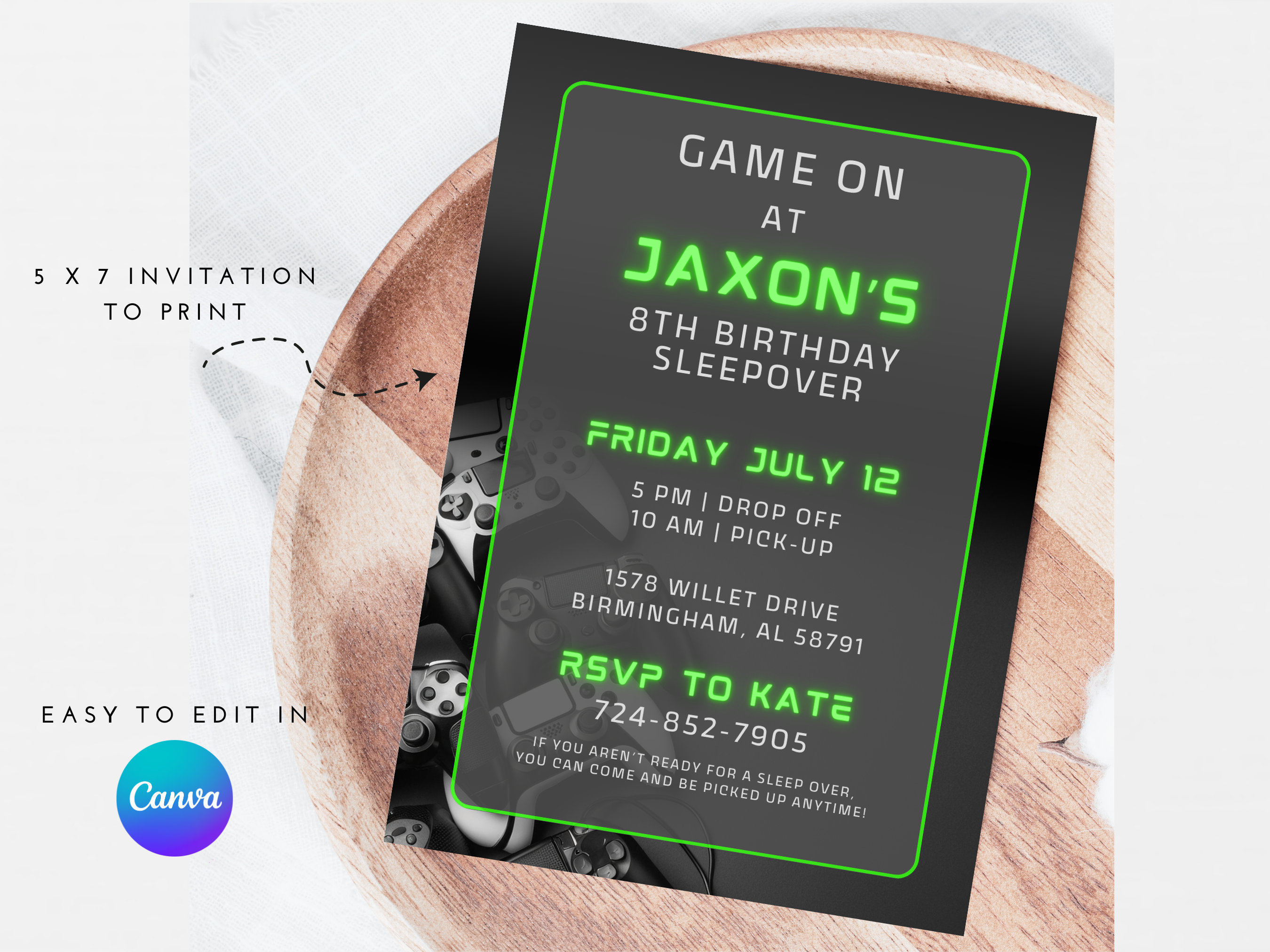 Video Game Birthday Party Invitations | Digital & Printable Gamer Party ...