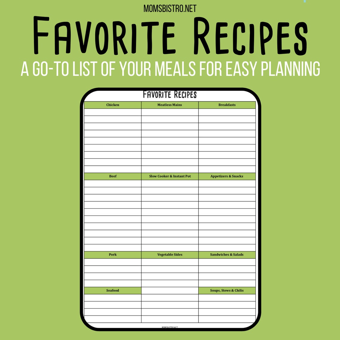 Ultimate Meal Planner Weekly Meal Planner Printable Meal Planning ...