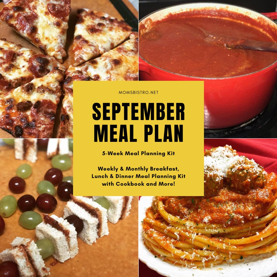 September 2020 Monthly Breakfast, Lunch and Dinner Budget Meal Planner ...