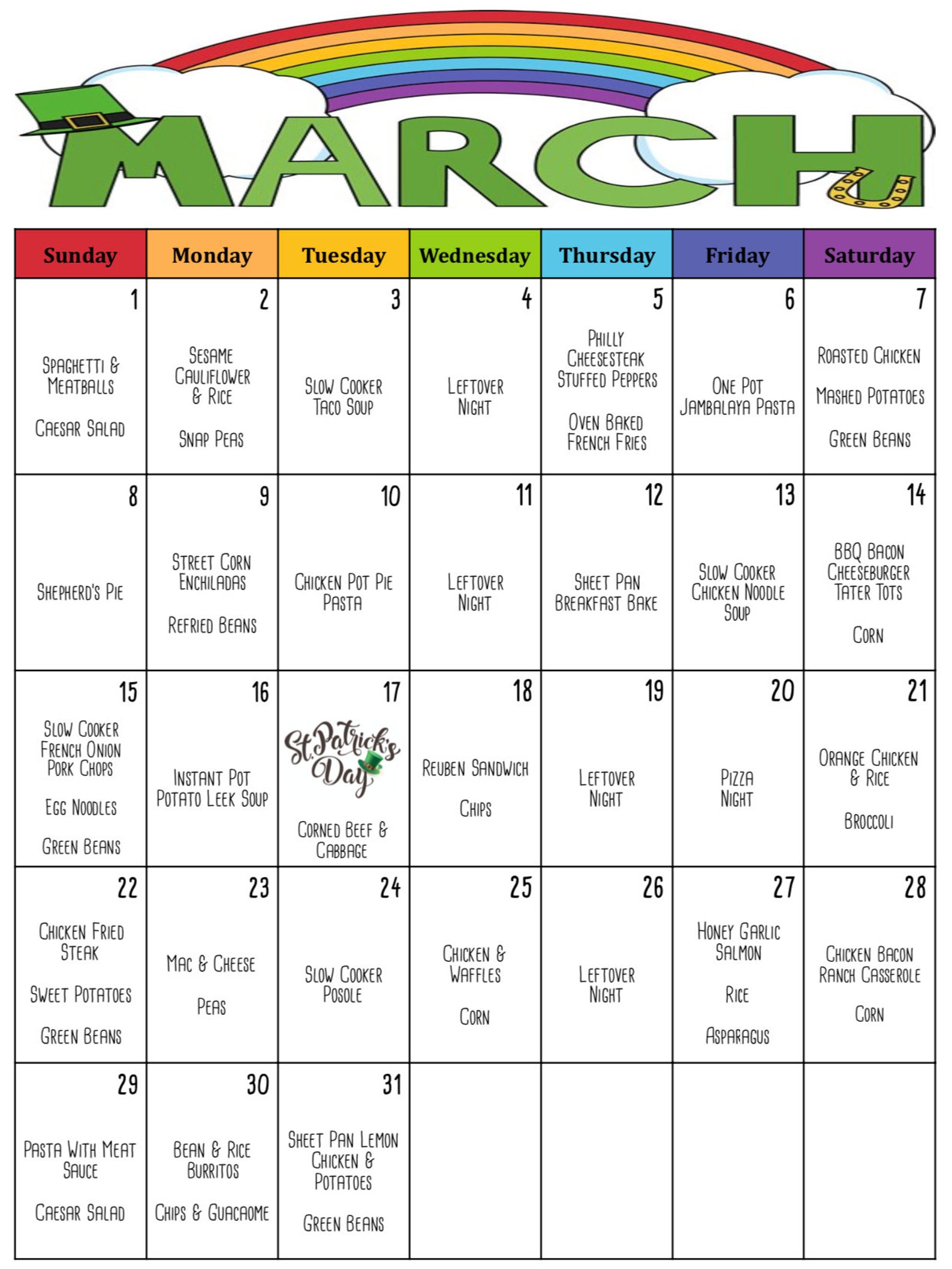 March 2020 Meal Planner and Cookbook Monthly & Weekly Meal Planner W ...