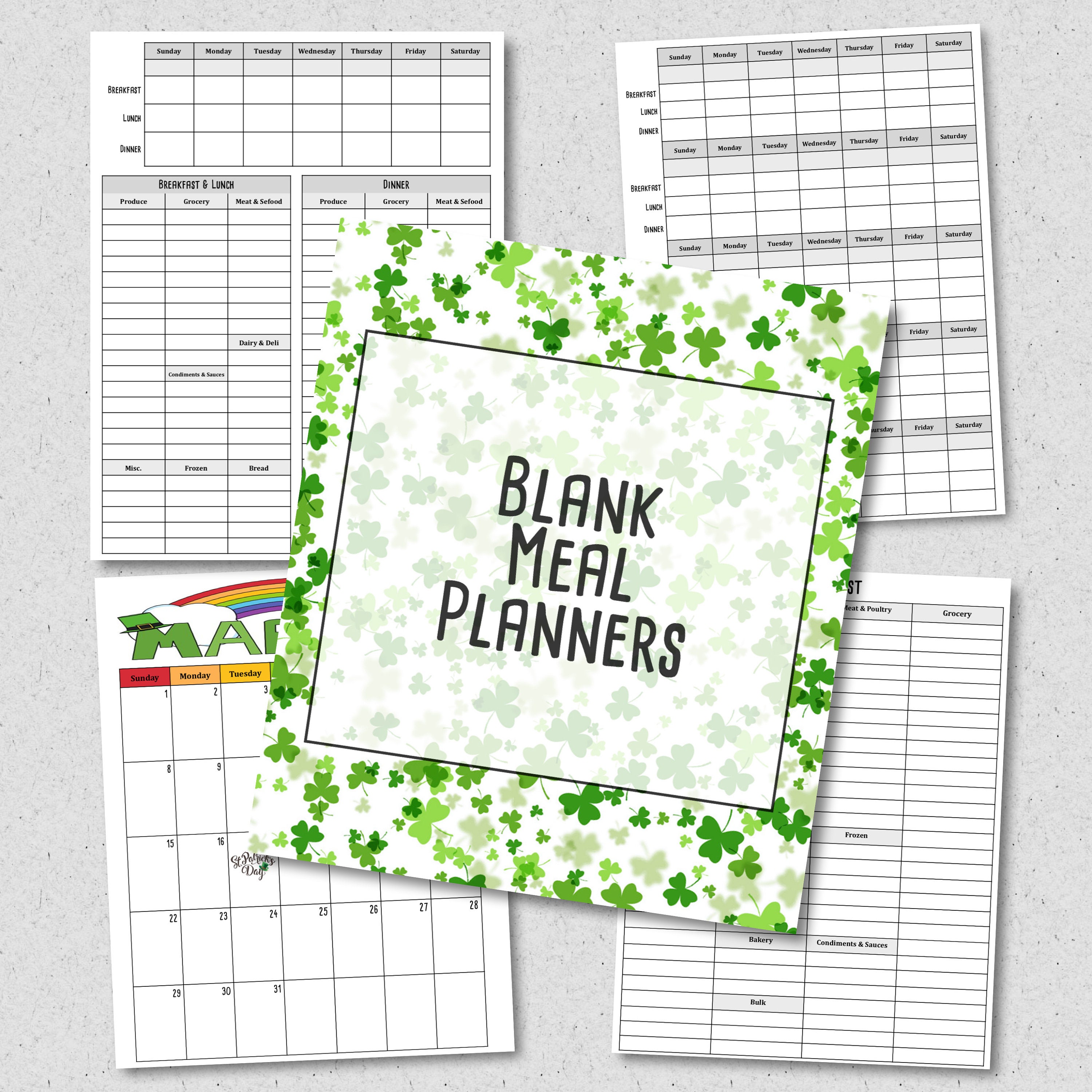 March 2020 Meal Planner and Cookbook | Monthly & Weekly Meal Planner W ...