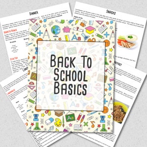 Back to School Basics Meal Planning Guide, School Lunch, Meal Planner ...