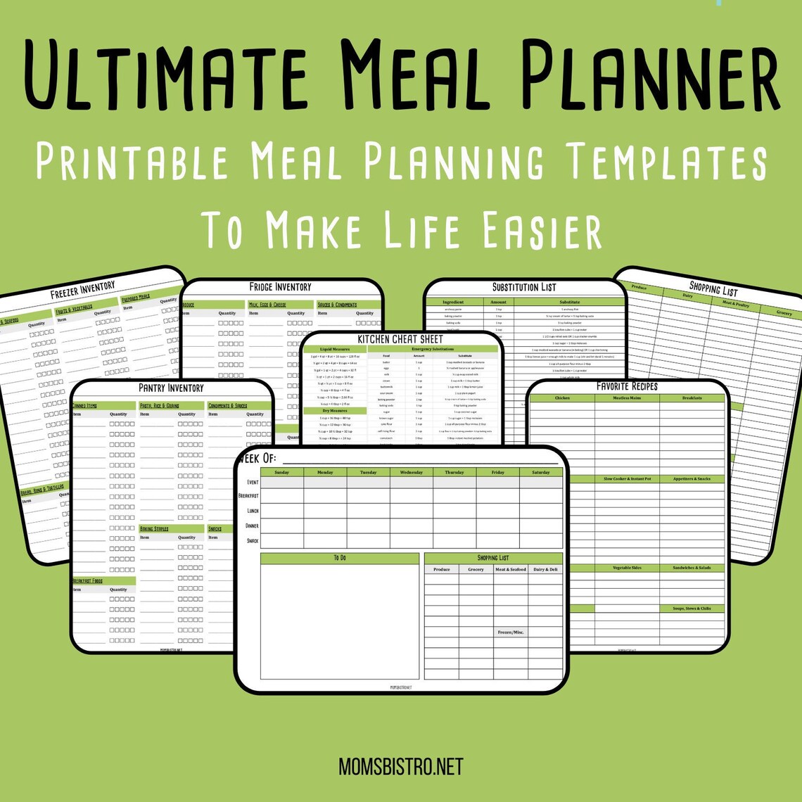 Ultimate Meal Planner Weekly Meal Planner Printable Meal Planning ...