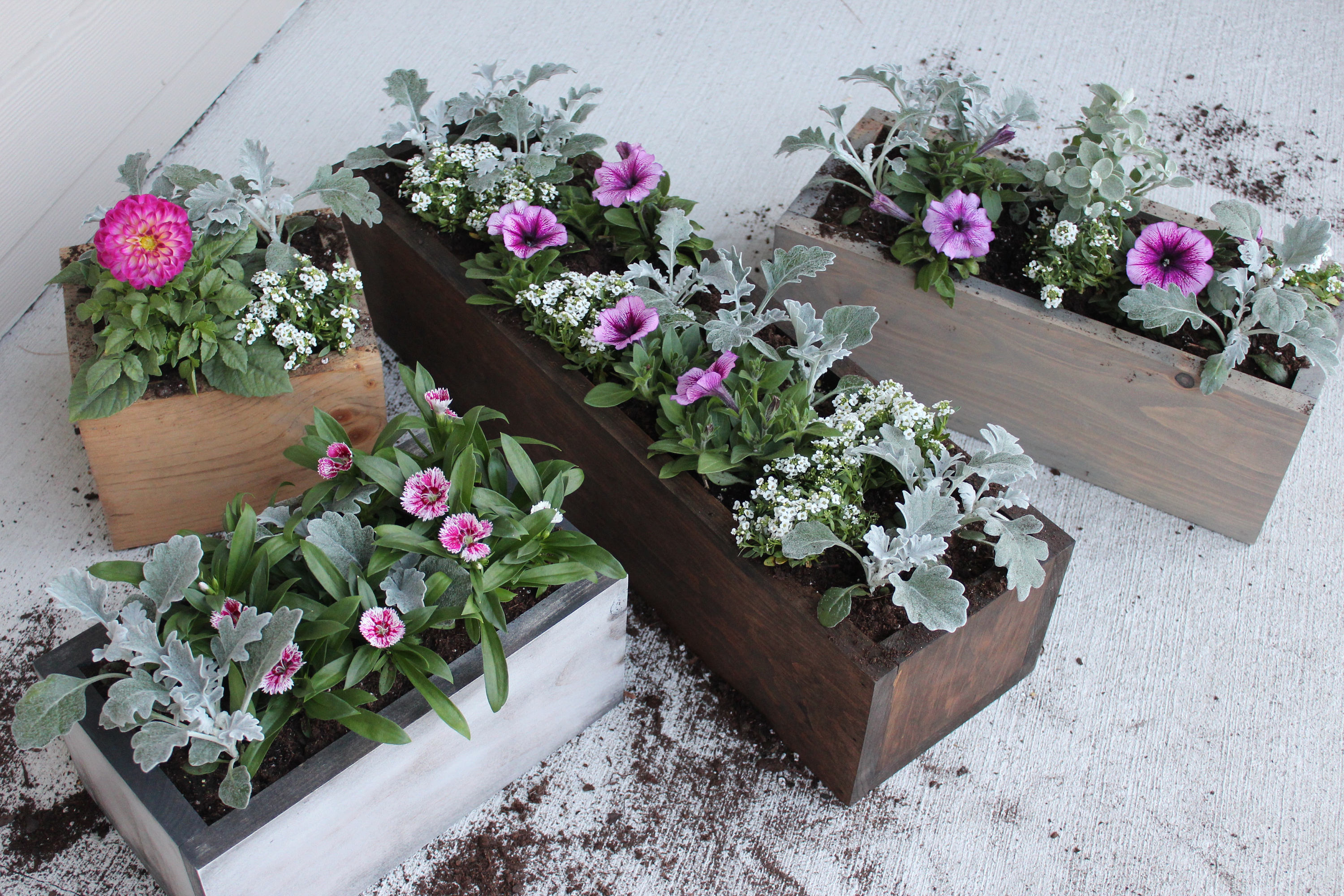 Extra Large Wood Flower Box Flower Box Outdoor Flower Box | Etsy