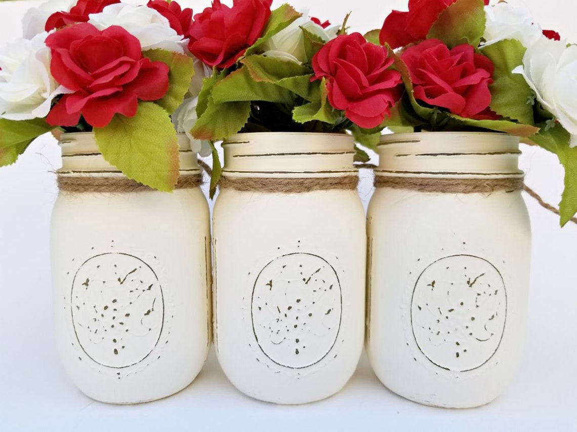 Mason Jar Decor Floral Centerpiece Wedding Decor Wedding | Etsy