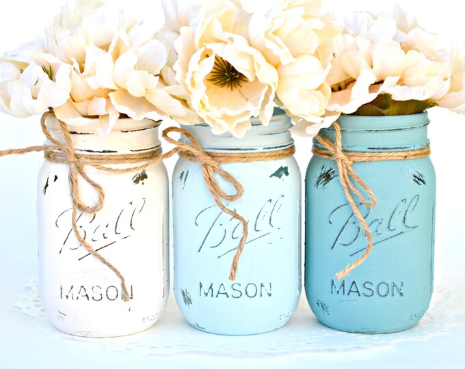 Mason Jar Decor, Mason Jars Bulk, Painted Mason Jars, Painted Jars ...