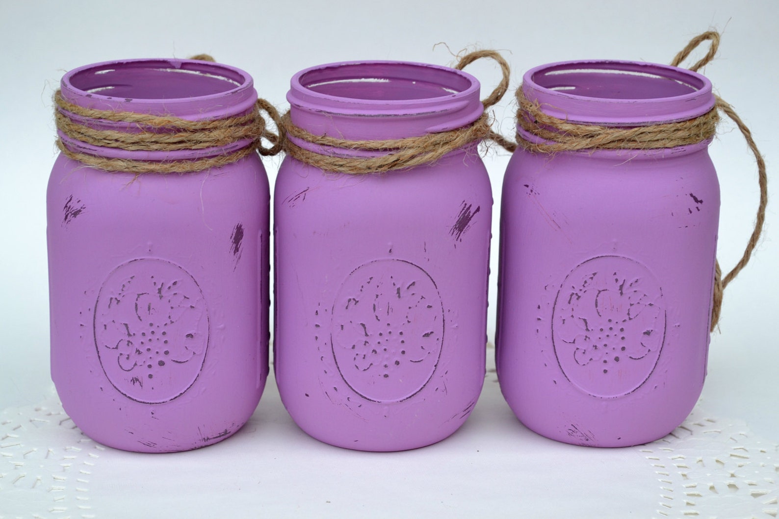 Painted Mason Jars Purple Mason Jar Painted Jars Purple - Etsy