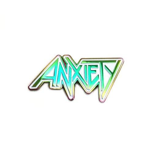 Anxiety Anodized Enamel Pin - Etsy