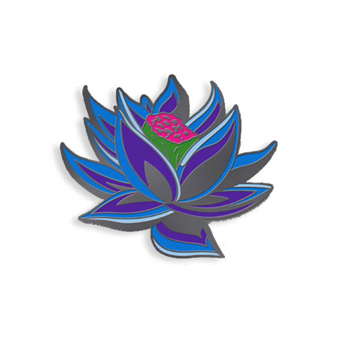 Black Lotus Enamel Pin - Etsy