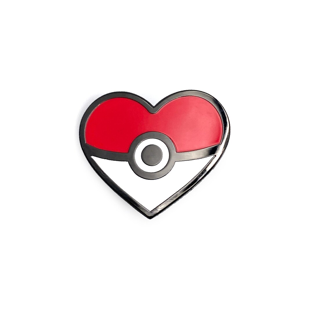 Pokeheart Enamel Pin - Etsy