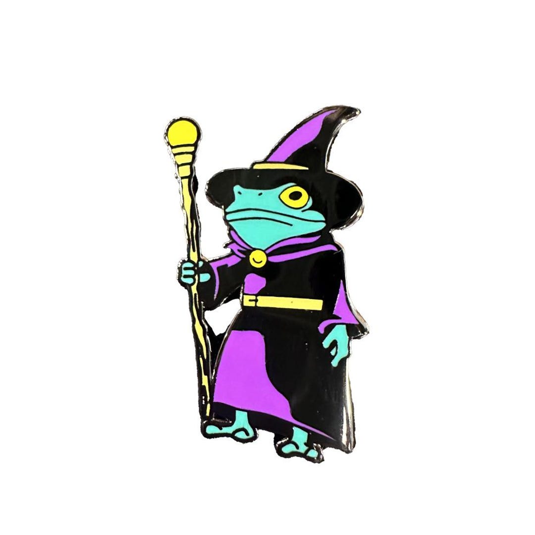 Frog Mage Enamel Pin - Etsy