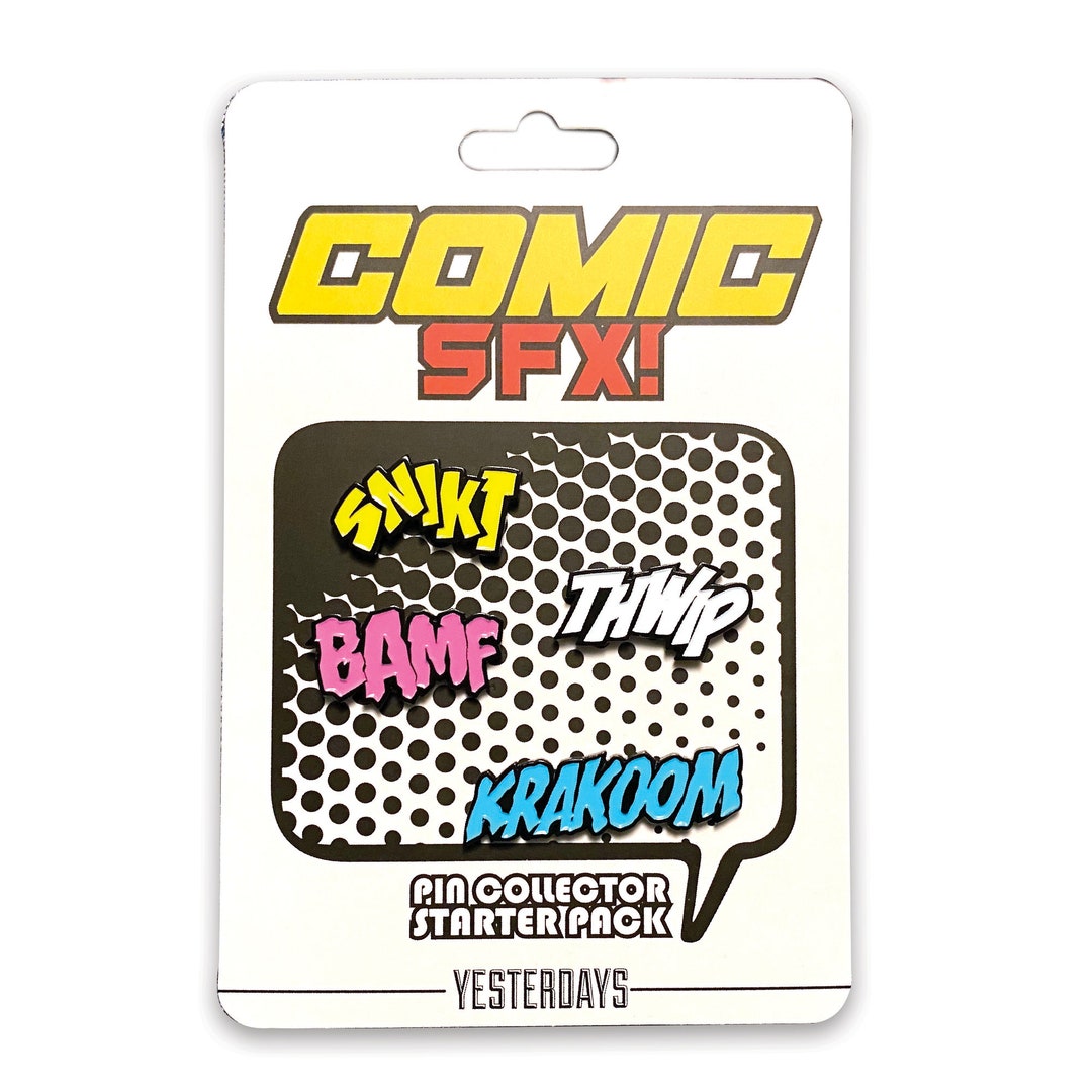 Comic SFX Pin Collector Starter Pack Enamel Pins - Etsy