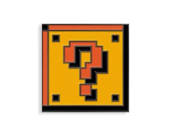 Super Mario Bros. Question Mark Brick/ Block Hard Enamel Pin Badge - Etsy