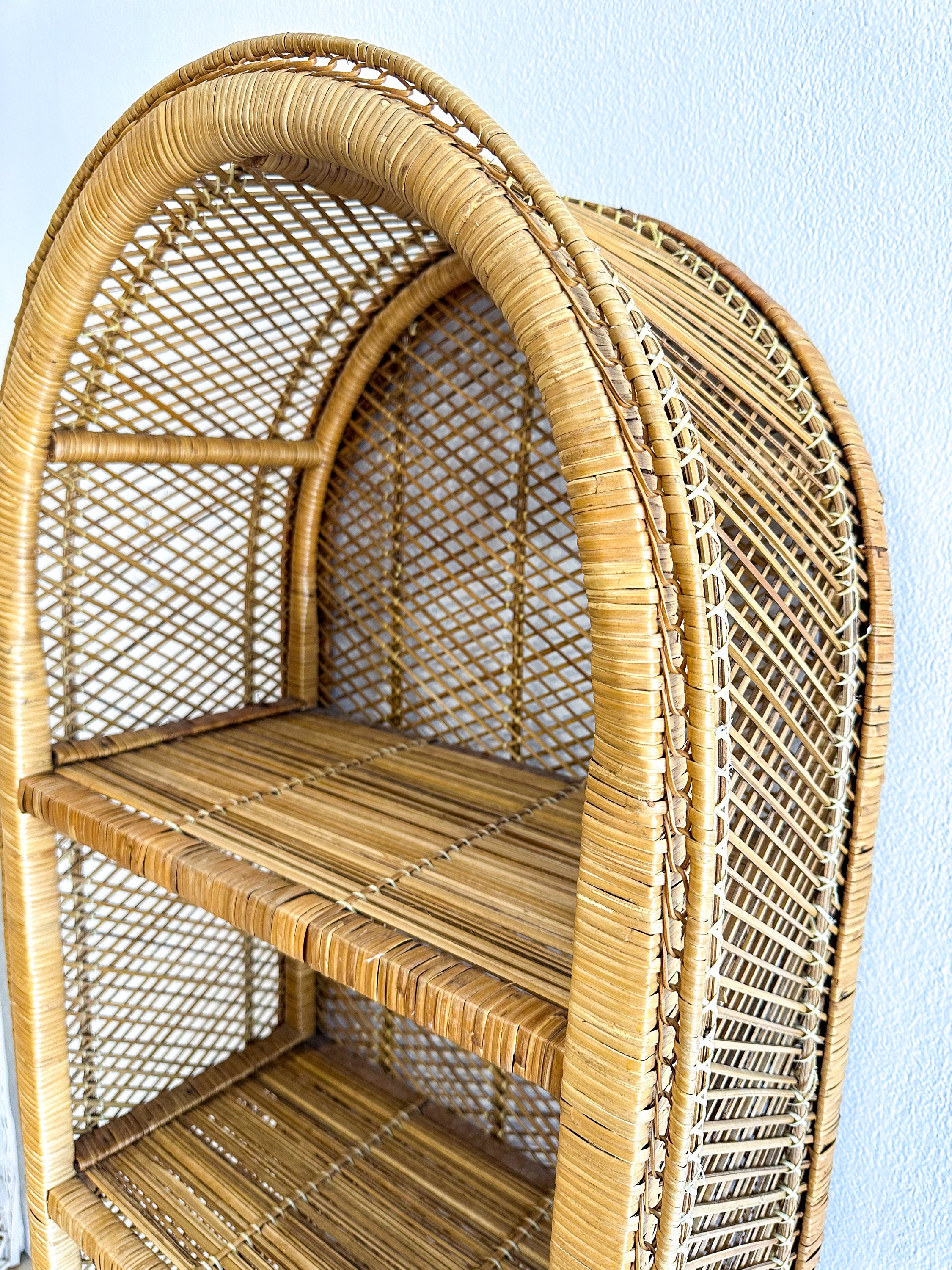 Arched Rattan Shelf - Etsy