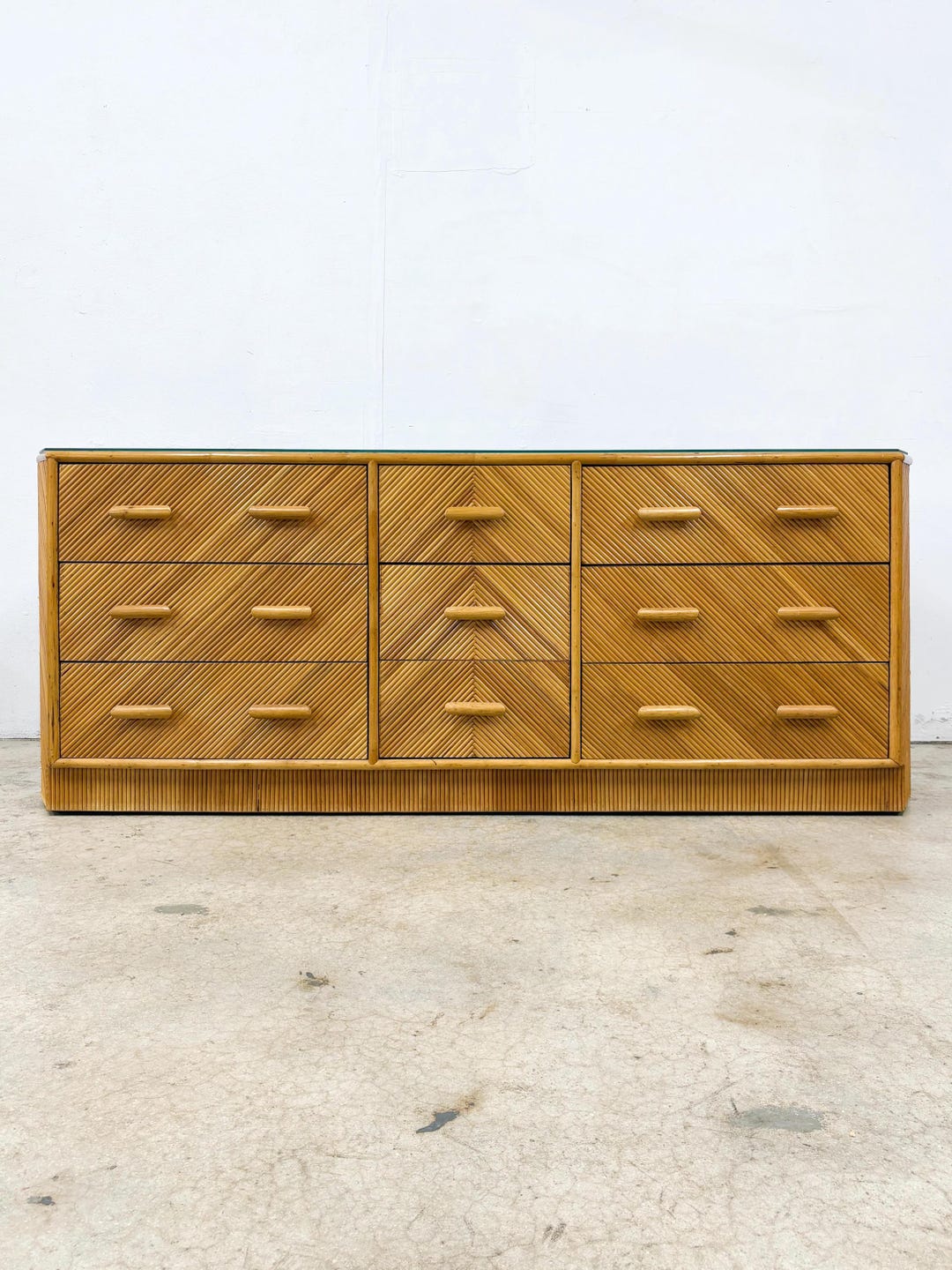 Pencil Reed Angular Lowboy Dresser *MESSAGE US for Shipping Quote* - Etsy