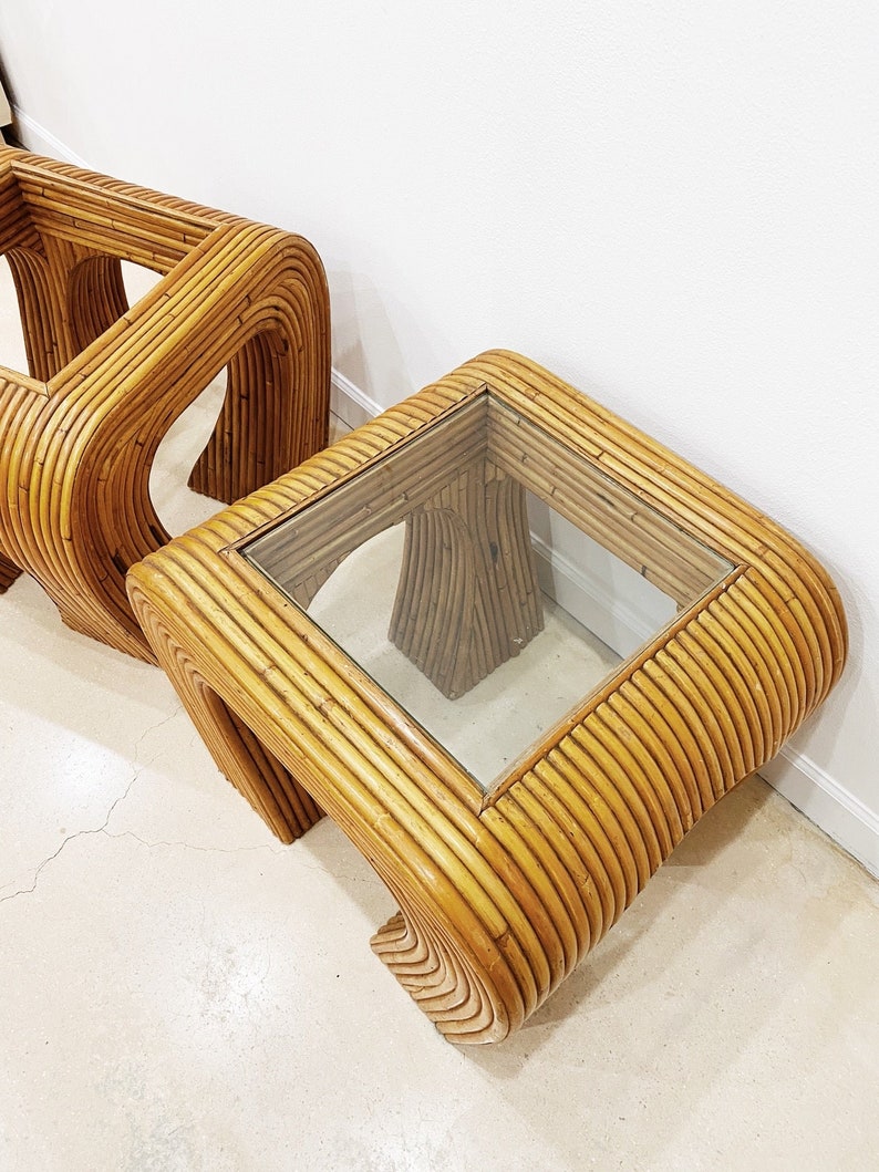 Bamboo Side Tables - Etsy