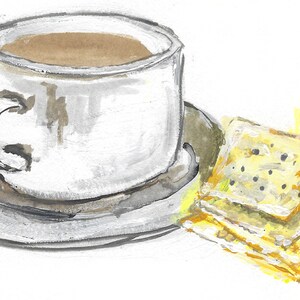 Coffee Illustration Print, Cafe Con Leche Print, Latina Food Art ...