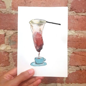 Coffee Illustration Art Print, Cafe Con Leche Print, Latina Food Art ...