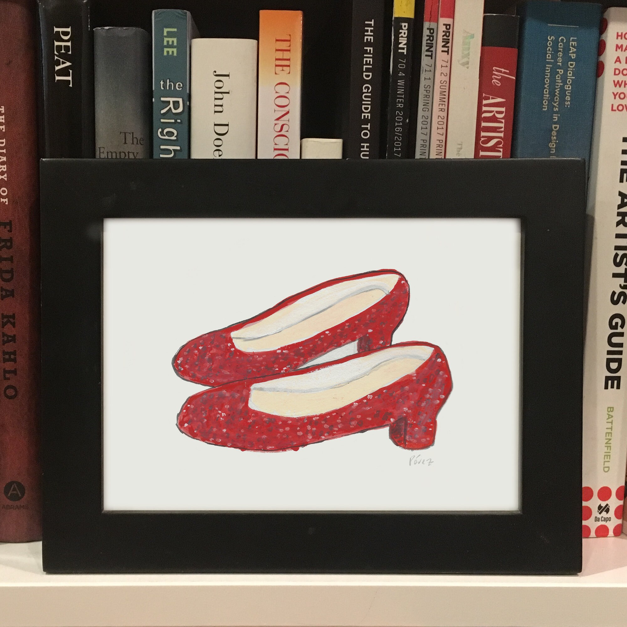 Wizard of Oz Art Print Ruby Red Shoes Print Red Shoes Print - Etsy