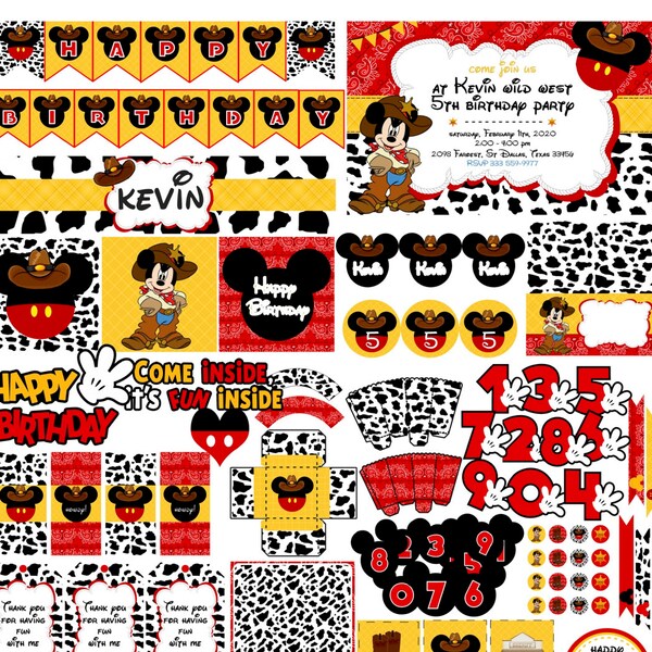 Mickey Mouse Rodeo Birthday - Etsy