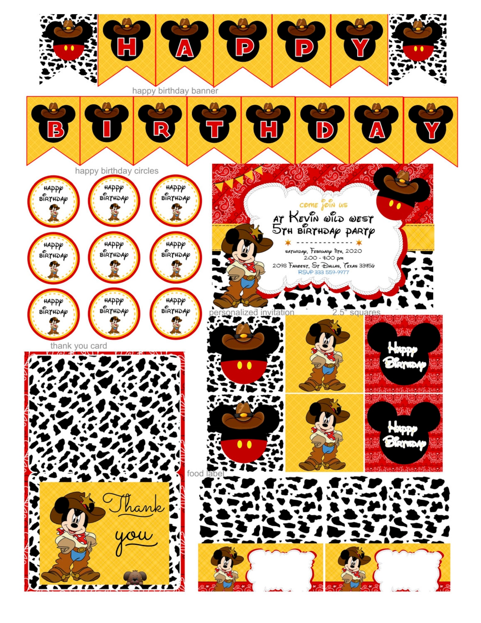 Mickey Cowboy Party Cowboy Mickey Party Mickey Mouse Cowboy Birthday ...