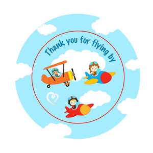 Airplane Pilot Thank You Tags 12 Pcs Aviator Birthday | Etsy