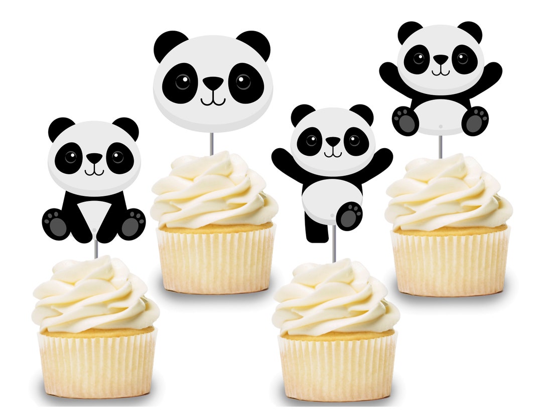 Panda Cupcake Toppers | Panda for Boys | Panda Birthday | Panda Party ...