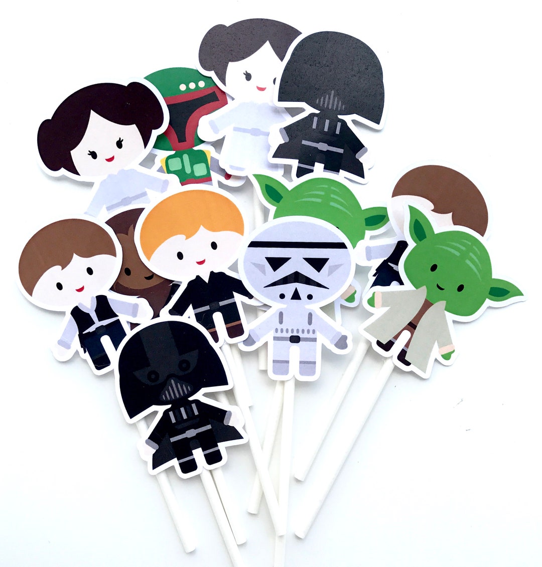 Star Wars Cupcake Toppers Starwars Cupcake Toppers Star Wars Cake ...