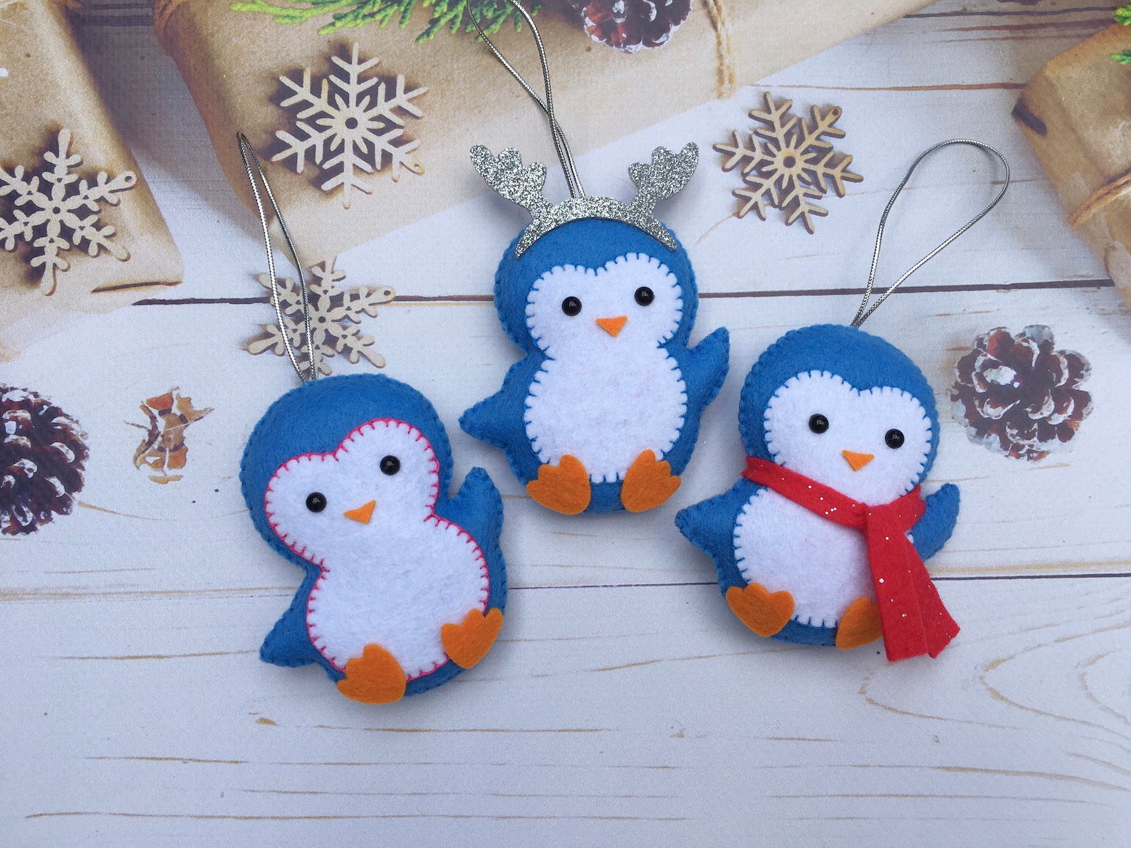 Felt Penguin Ornament Christmas Ornament Handmade Felt - Etsy