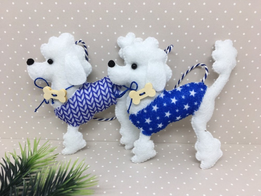 Felt Poodle Ornament-felt Dog Ornaments-poodle Ornament-dog Christmas ...