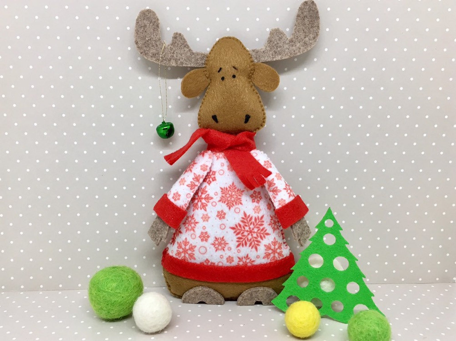 Christmas Reindeer-rudolph the Reindeer-felt - Etsy
