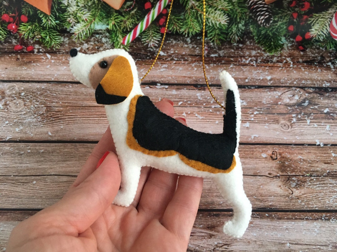 Beagle Felt Ornament, Handmade Memorial Dog Christmas Gift - Etsy