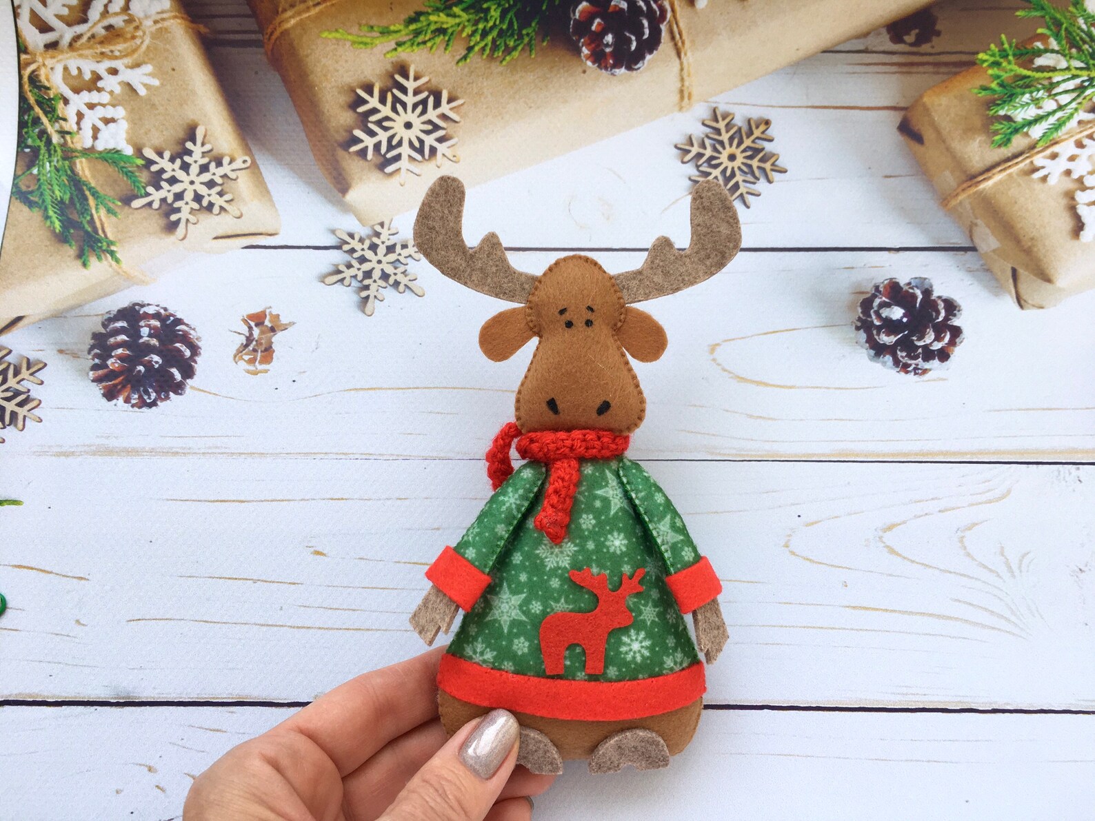 Christmas Reindeer-rudolph the Reindeer-felt - Etsy