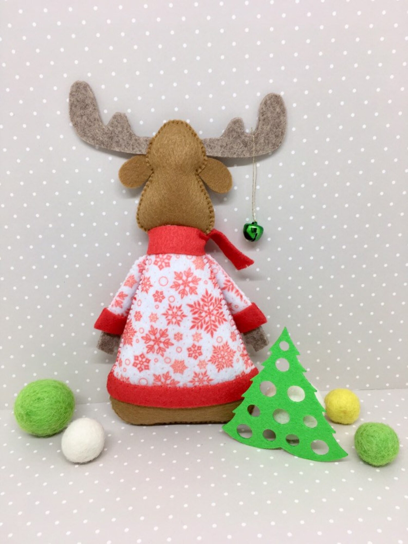 Christmas Reindeer-rudolph the Reindeer-felt - Etsy